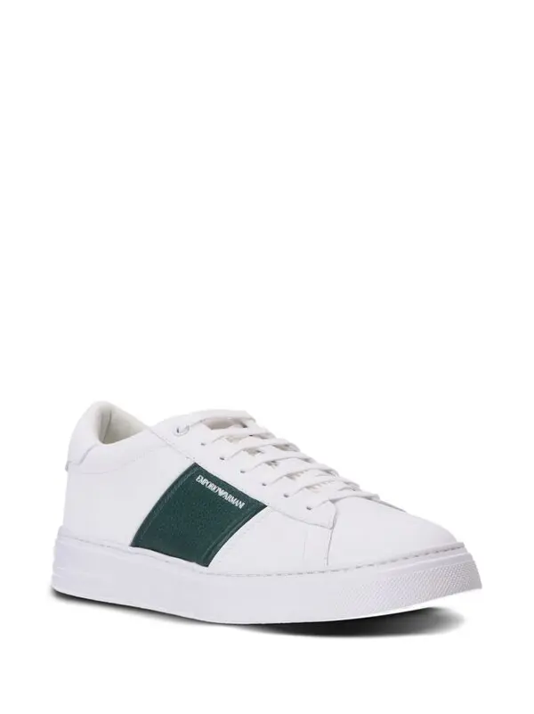 Emporio Armani Logo-print Leather Sneakers
