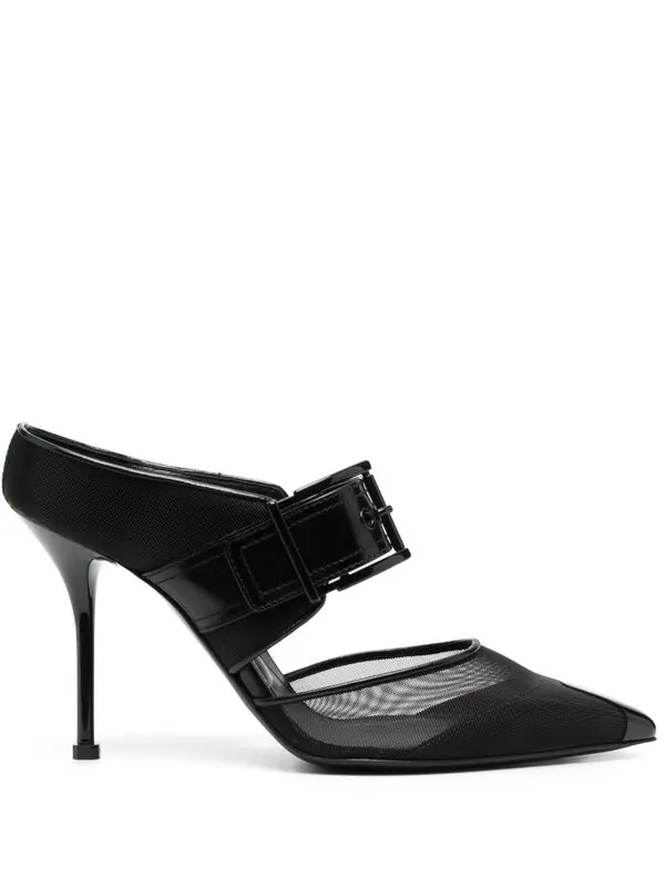 Alexander McQueen Punk Mesh Mules - Black