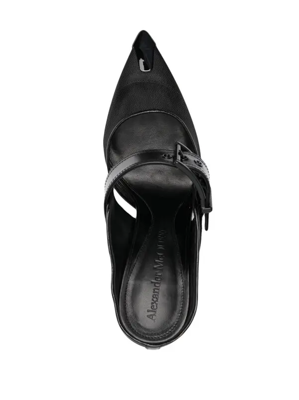 Alexander McQueen Punk Mesh Mules - Black