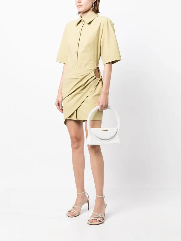 Jacquemus Gathered-detail Shirt Dress - Brown