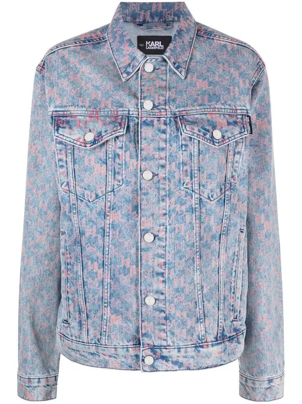 Karl Lagerfeld Monogram Denim Jacket