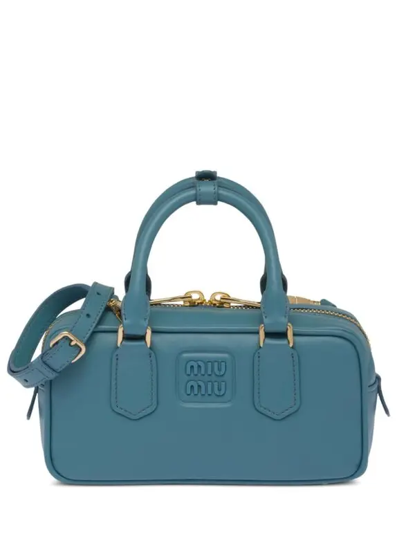 Miu Miu Logo-embossed Leather Mini Bag