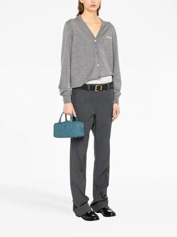 Miu Miu Logo-embossed Leather Mini Bag