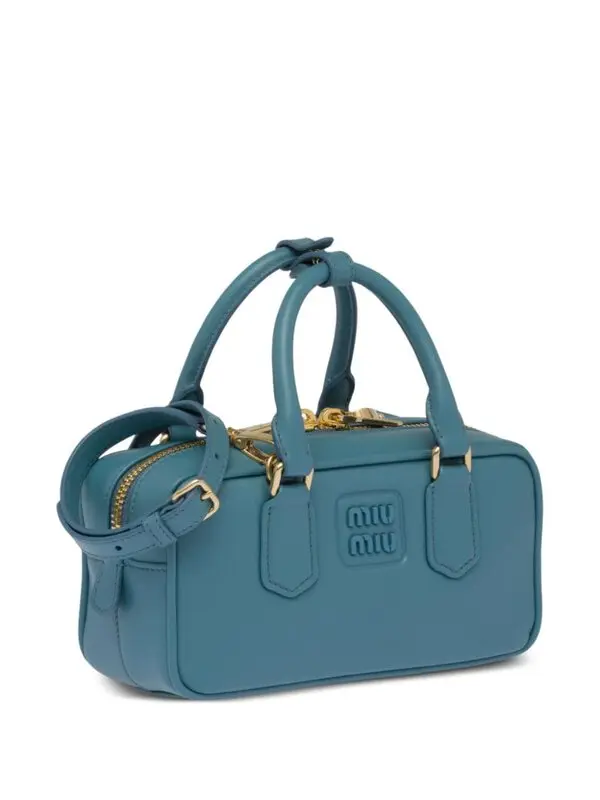 Miu Miu Logo-embossed Leather Mini Bag
