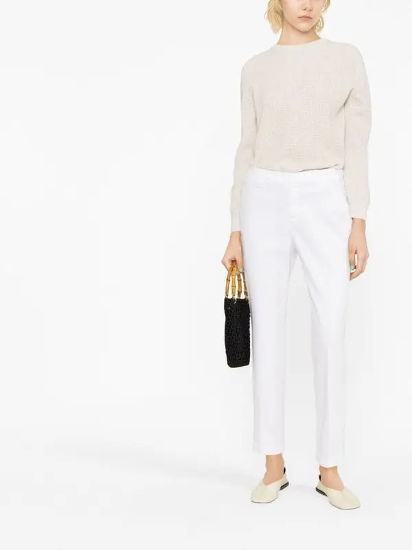 Brunello Cucinelli Cropped-leg Cotton Trousers