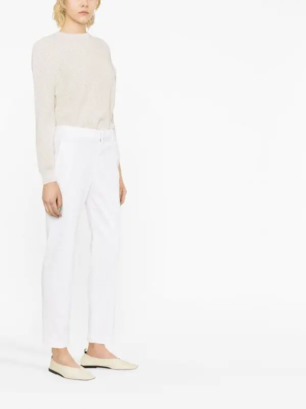Brunello Cucinelli Cropped-leg Cotton Trousers