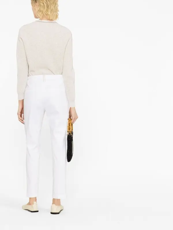 Brunello Cucinelli Cropped-leg Cotton Trousers