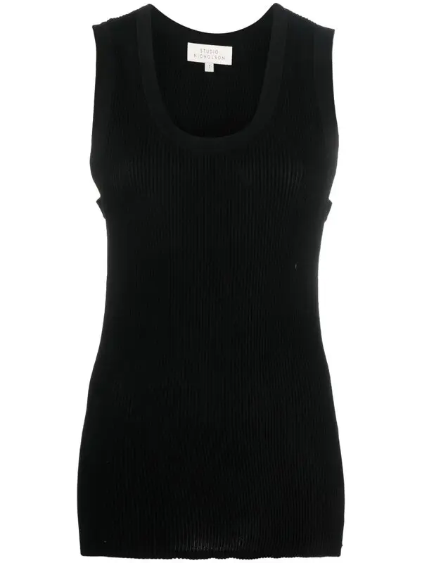 Studio Nicholson Sleeveless Knit Top - Black