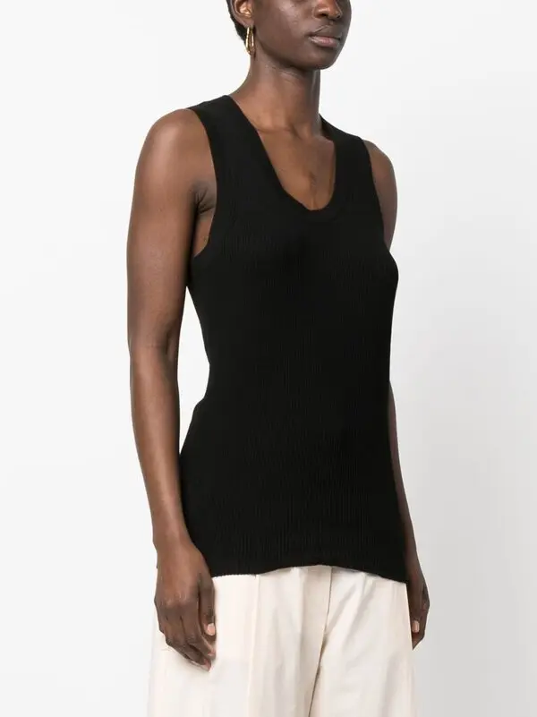 Studio Nicholson Sleeveless Knit Top - Black