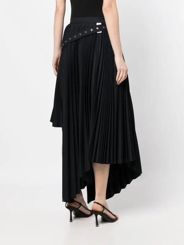 【美品✨】rokh ・Asymmetric Belter Skirt Rokh Belted Pleated Asymmetric Skirt In Blue - 53% Off | Editorialist