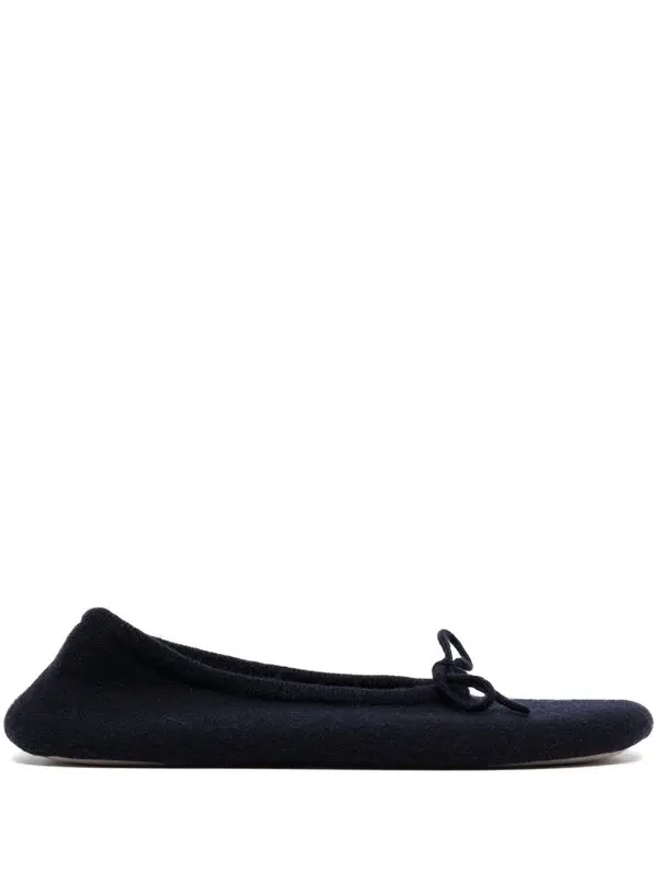N.peal Cashmere Ballerina Slippers - Blue