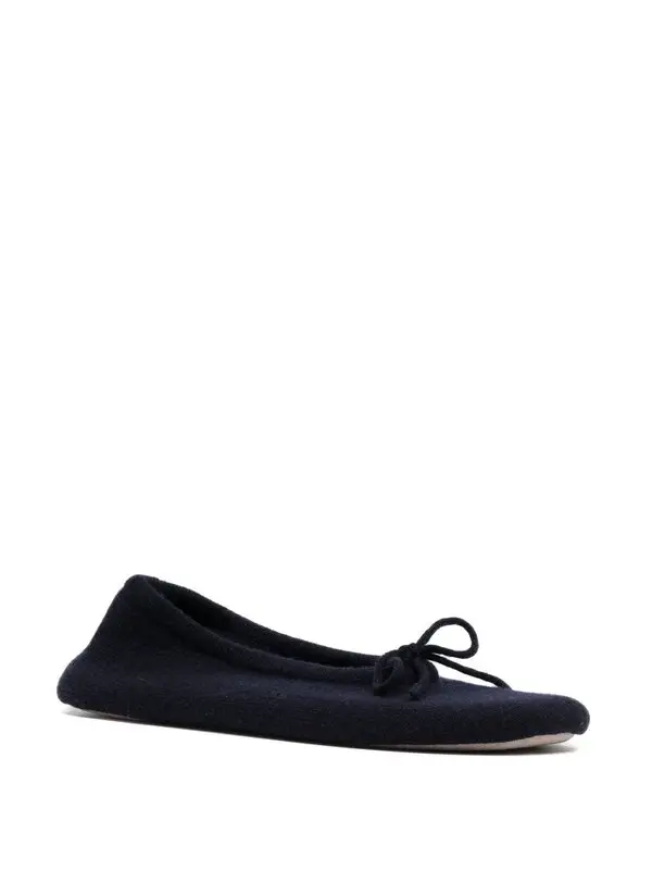 N.peal Cashmere Ballerina Slippers - Blue