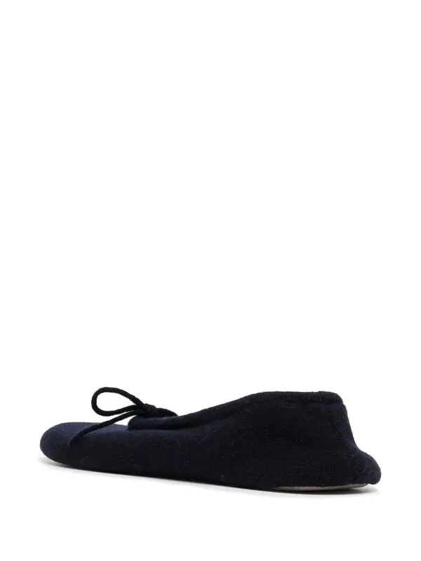 N.peal Cashmere Ballerina Slippers - Blue