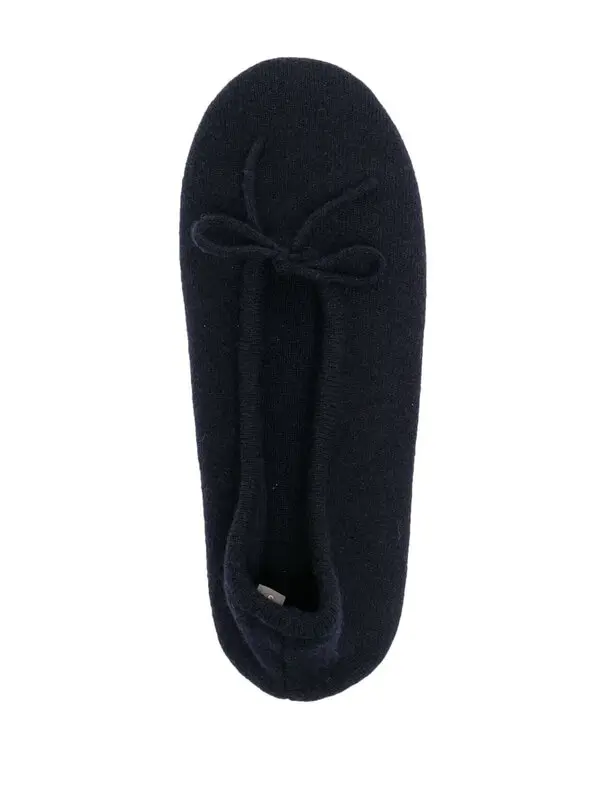 N.peal Cashmere Ballerina Slippers - Blue