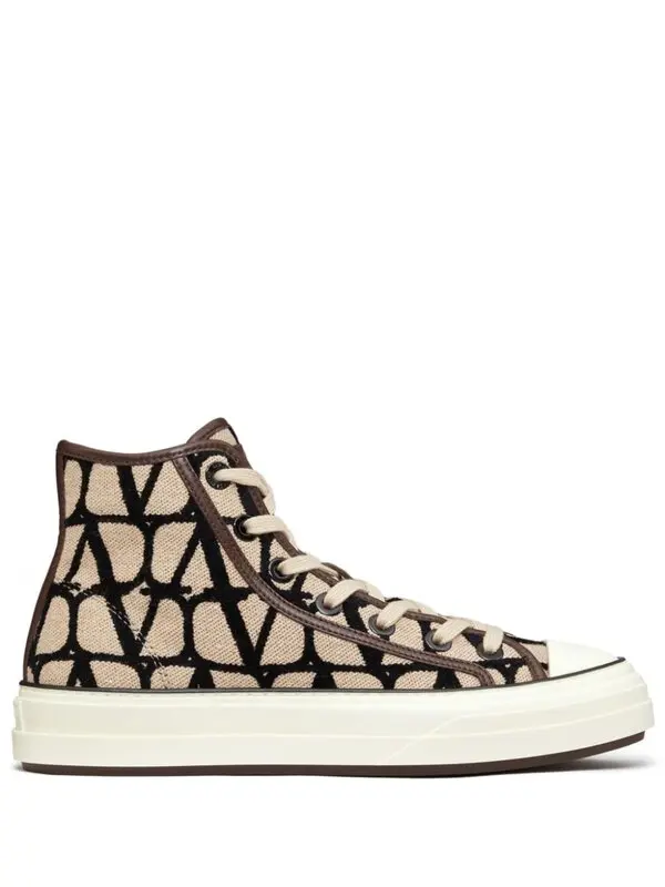 Valentino Garavani Toile Iconographe Totaloop High-top Sneakers