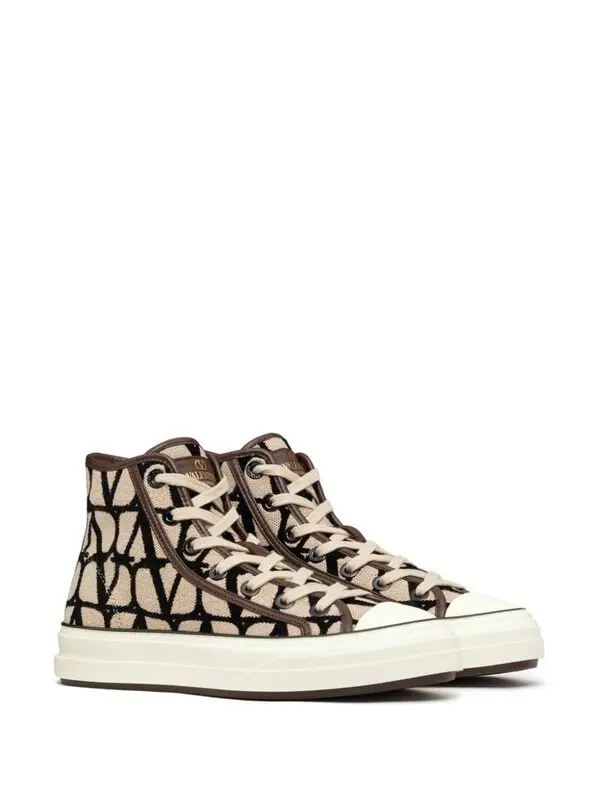Valentino Garavani Toile Iconographe Totaloop High-top Sneakers