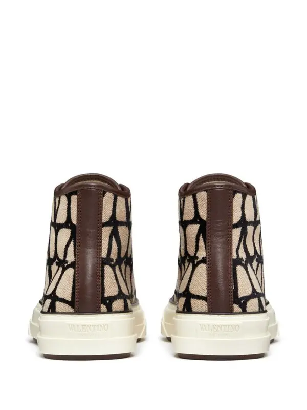 Valentino Garavani Toile Iconographe Totaloop High-top Sneakers