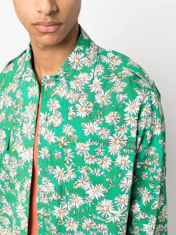 Rhude Daisy-print Long-sleeved Shirt