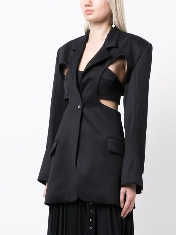 Rokh Cut-out Single-breasted Blazer