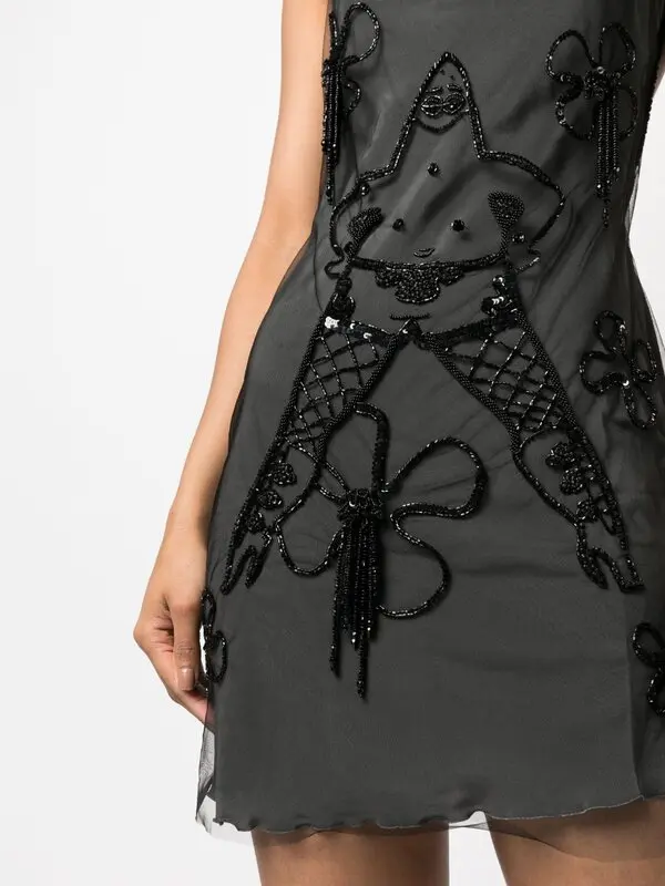 Gcds Patrick-embellished Tulle Mini Dress