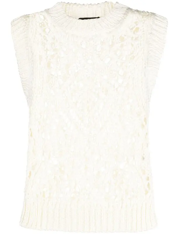 TOM FORD Open-knit Silk Top - White