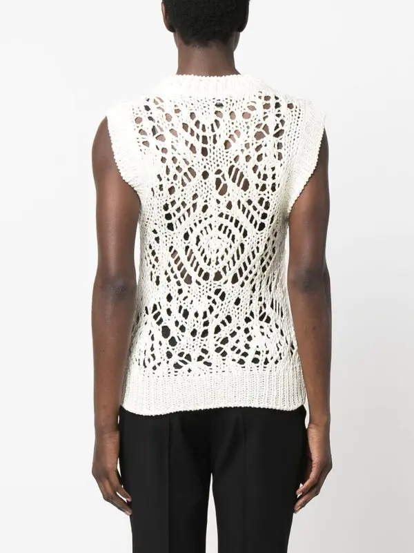 TOM FORD Open-knit Silk Top