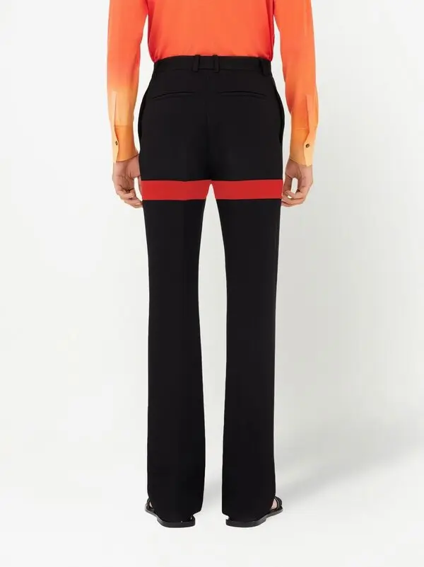 FERRAGAMO Graphic Print Tailored Trousers - Black