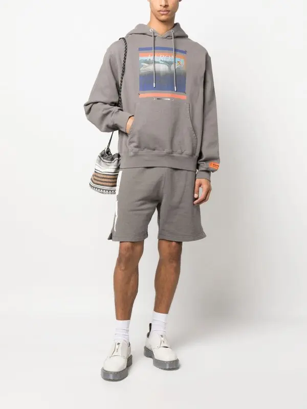 Heron Preston Logo-print Track Shorts - Grey
