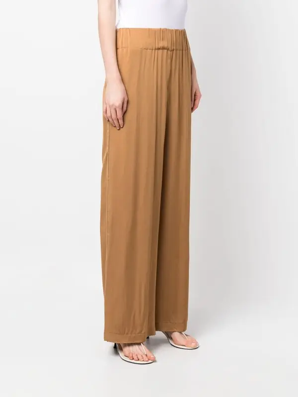Aspesi High-waist Wide-leg Trousers - Brown
