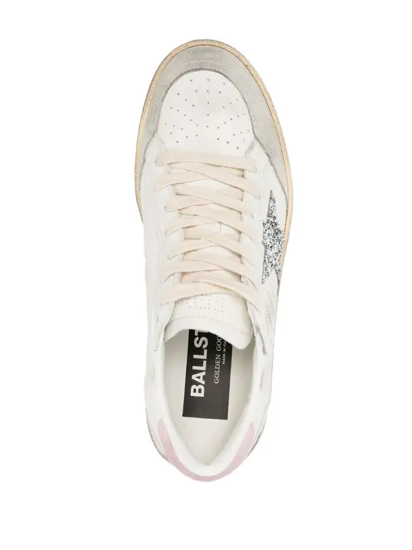 GOLDEN GOOSE Ballstar Leather Sneakers - White