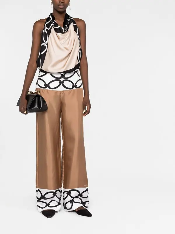 Valentino Garavani Chain 1967 Foulard Silk Jumpsuit