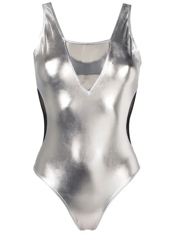 BRIGITTE Metallic One-piece Swimsuit - Silver