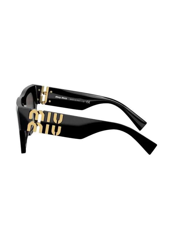 【MIU MIU】Glimpse Sunglasses BLACK Miu Miu Eyewear Miu Glimpse oval-frame Sunglasses | Black