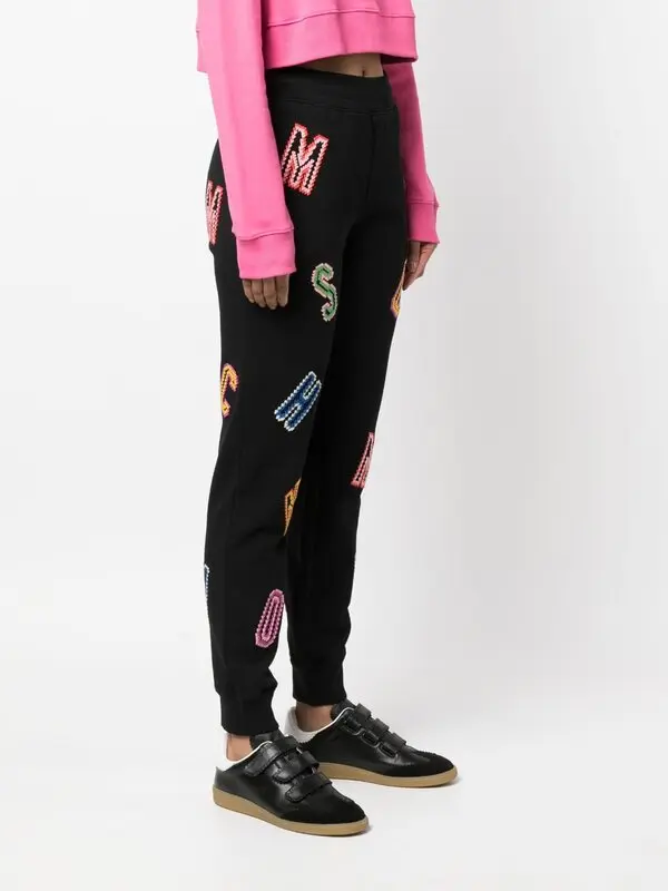 Moschino Logo-embroidered Cotton Track Pants