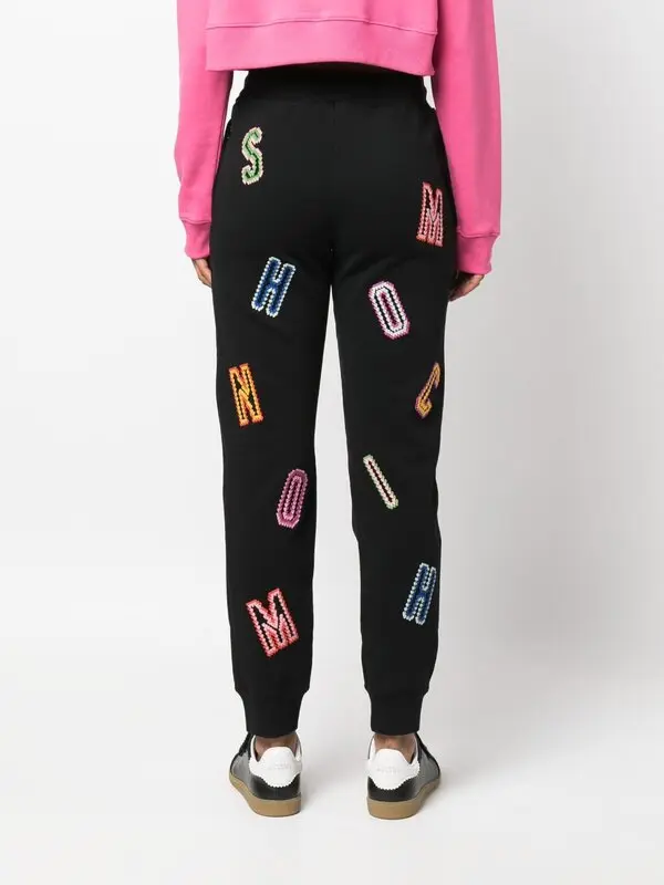 Moschino Logo-embroidered Cotton Track Pants