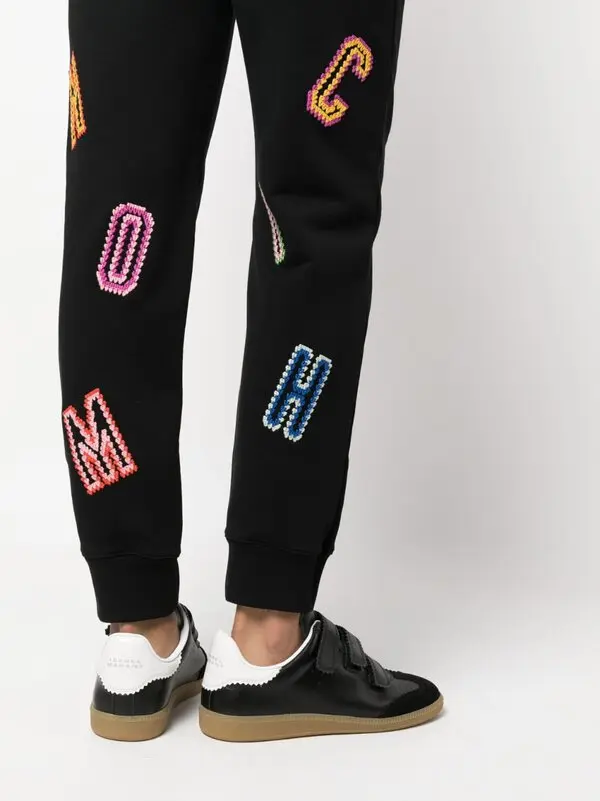 Moschino Logo-embroidered Cotton Track Pants
