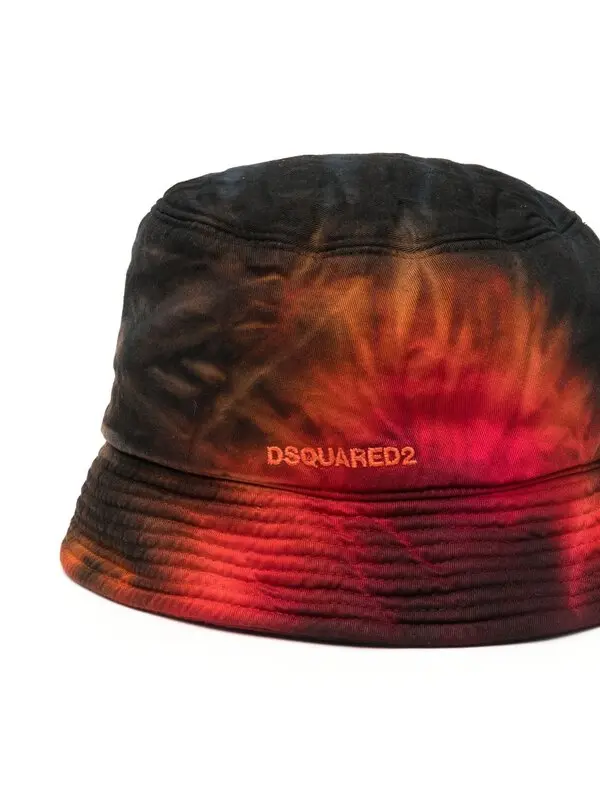 Dsquared2 Tie-dye Embroidered-logo Bucket Hat