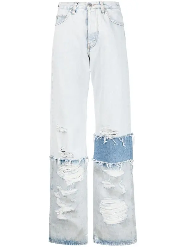 Heron Preston Patchwork Straight-leg Jeans
