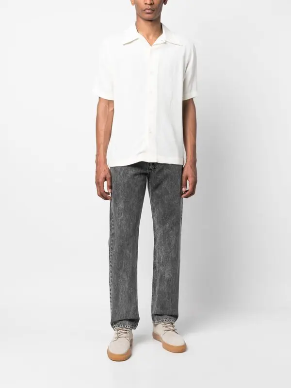 Séfr Buttoned Short-sleeved Shirt - Neutrals