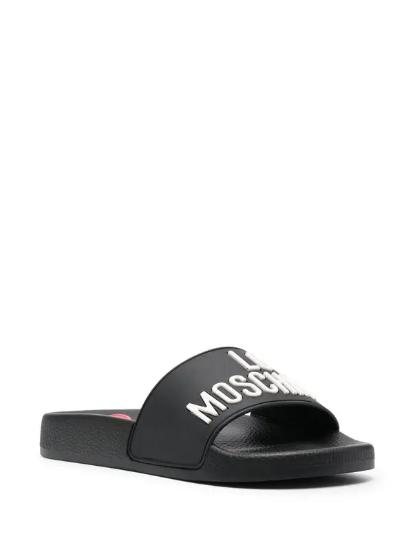 Moschino 3d Logo Flat Slides