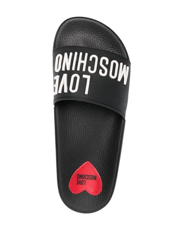 Moschino 3d Logo Flat Slides