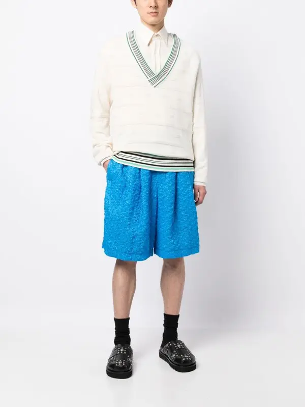 TOGA VIRILIS Textured Knee-length Shorts