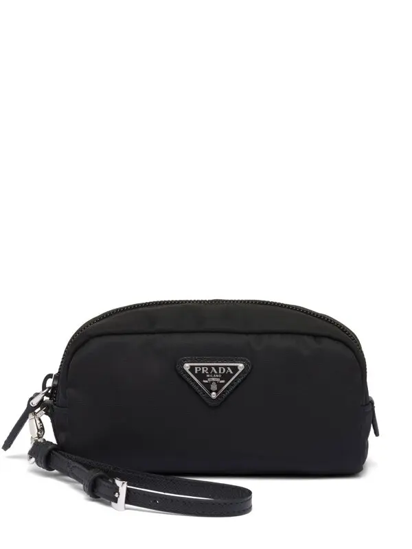 Prada Small Zip-up Makeup Bag - Black
