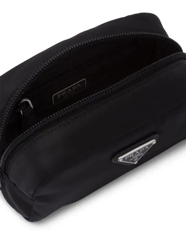 Prada Small Zip-up Makeup Bag - Black