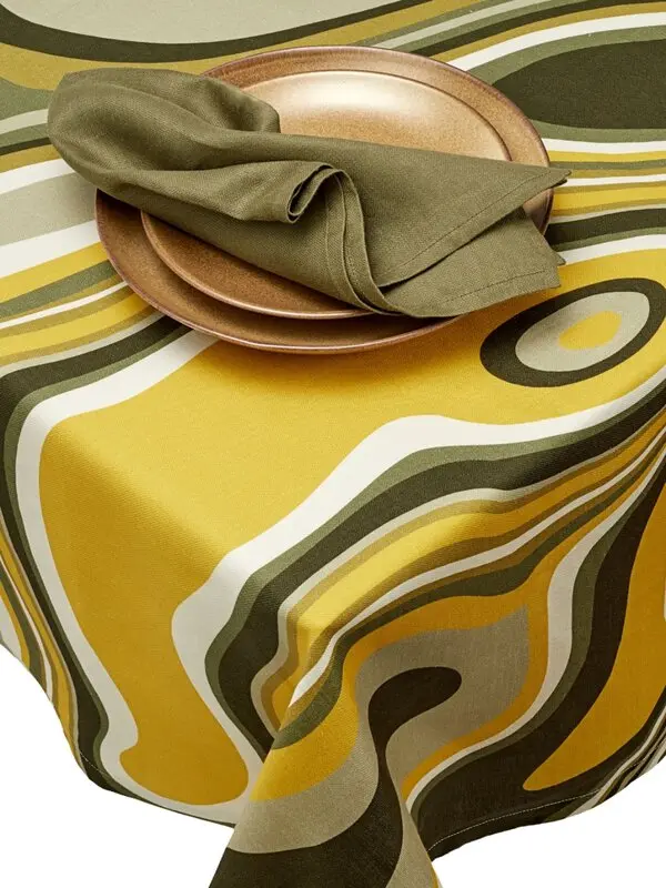L'Objet Sateen Waves Linen Tablecloth
