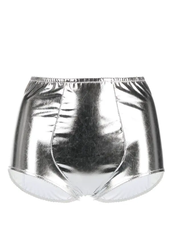 Dolce & Gabbana Metallic-effect Stretch Briefs - Silver
