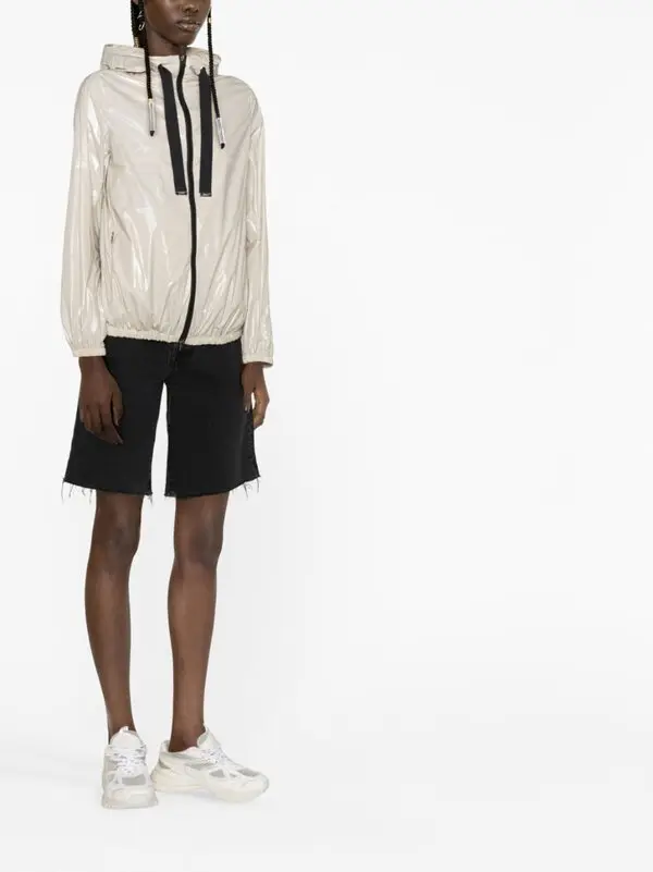 Herno Logo-patch Hooded Jacket - Neutrals