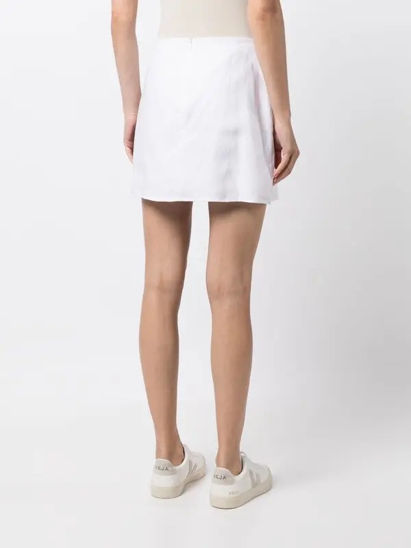 REFORMATION Veranda Linen Skirt - White