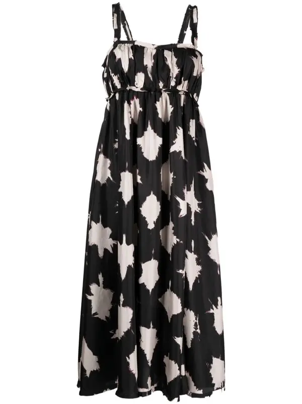 Ulla Johnson Abstract-print Silk Midi Dress
