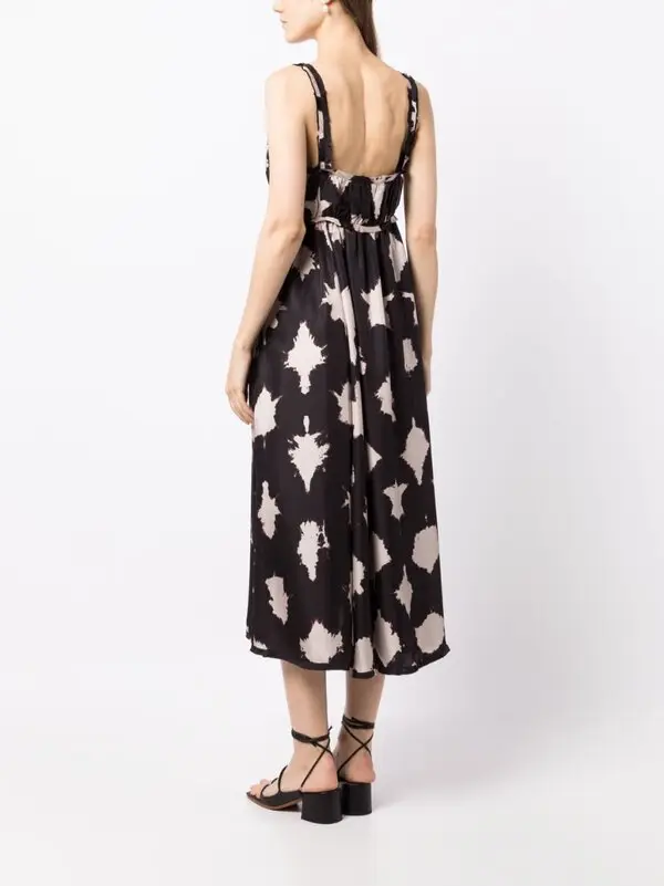 Ulla Johnson Abstract-print Silk Midi Dress